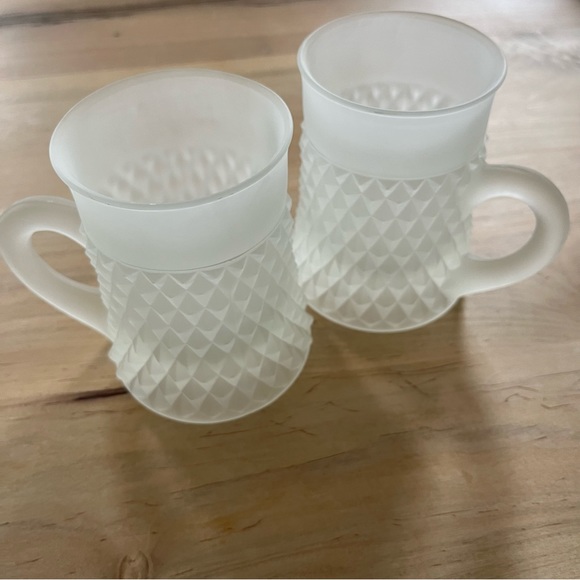 Indiana Glass | Kitchen | Vintage Indiana Glass Frosted Diamond Point ...